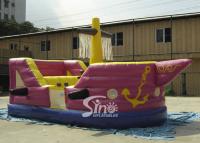 China 7x4m EN14960 Certified Pirate Ship Inflatable Bouncer Lead Free PVC Tarpaulin for sale