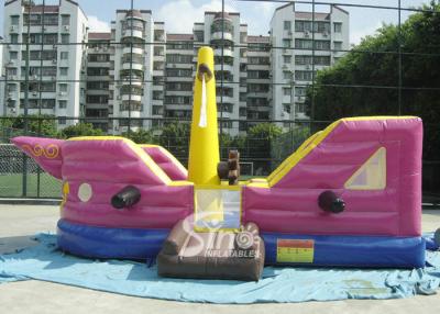 China 7x4m EN14960 Certified Pirate Ship Inflatable Bouncer Lead Free PVC Tarpaulin for sale