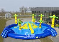 China 15m Diameter Inflatable Water Park with 2.5m Center Hill Slide for Kids and Adults for sale