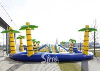 China 15m Diameter Inflatable Water Park with 2.5m Center Hill Slide for Kids and Adults for sale