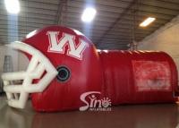 China Huge Inflatable Football Helmet Tunnel Tent Custom Size Lead Free PVC for sale