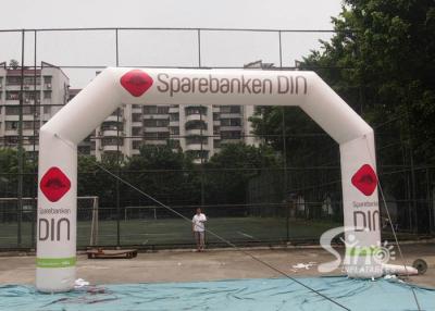 China Custom Inflatable Arch 10m Span PVC Advertising Arch for Bank Promotion Outdoor Events for sale