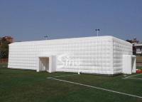 China 20x10m Outdoor White Giant Inflatable Cube Tent for Wedding Parties 4.5m Height for sale