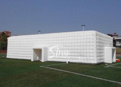 China 20x10m Outdoor White Giant Inflatable Cube Tent for Wedding Parties 4.5m Height for sale