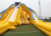 China Commercial 12m High 3 Lane Giant Inflatable Hippo Water Slide for Outdoor Water Park Fun for sale