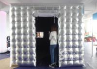 China 4x4m Silver LED Inflatable Photo Booth with Door and Window for Party Events for sale