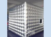 China 4x4m Silver LED Inflatable Photo Booth with Door and Window for Party Events for sale