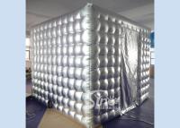 China 4x4m Silver LED Inflatable Photo Booth with Door and Window for Party Events for sale