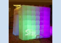 China 8x8x8 ft Cube Tube LED Inflatable Photo Booth Enclosure for Night Shows Party Bars for sale