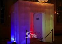 China 8x8x8 ft Cube Tube LED Inflatable Photo Booth Enclosure for Night Shows Party Bars for sale