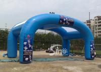 China 10x5m Outdoor Double Arches Advertising Inflatable Tent with White Nylon Cover Custom Logo for sale