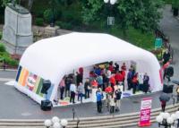 China 8x9m White Inflatable Music Tent with Custom Logo for Outdoor Events for sale