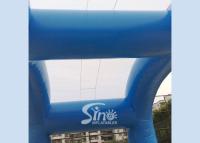 China 10x5m Outdoor Double Arches Advertising Inflatable Tent with White Nylon Cover Custom Logo for sale