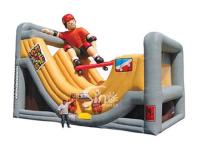 China Custom Extreme U-Shaped Skateboard Inflatable Slide 11x5.5x8m CE EN14960 for sale