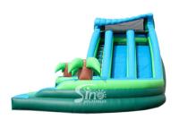 China Commercial Inflatable Curve Water Slide with Pool 10m x 5.5m x 4.5m PVC Tarpaulin for sale