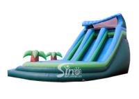 China Commercial Inflatable Curve Water Slide with Pool 10m x 5.5m x 4.5m PVC Tarpaulin for sale