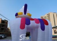 China Custom Inflatable Ice Cream Kiosk Stand Booth Tent with LED Light Cover for Advertising for sale