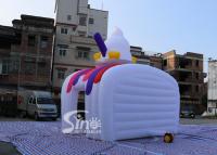China Custom Inflatable Ice Cream Kiosk Stand Booth Tent with LED Light Cover for Advertising for sale