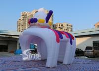 China Custom Inflatable Ice Cream Kiosk Stand Booth Tent with LED Light Cover for Advertising for sale