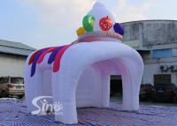China Custom Inflatable Ice Cream Kiosk Stand Booth Tent with LED Light Cover for Advertising for sale
