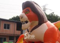 China 9x9m Outdoor Inflatable Lion Jungle Kids Fun Park with Slide Commercial Grade for sale