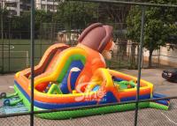 China 9x9m Outdoor Inflatable Lion Jungle Kids Fun Park with Slide Commercial Grade for sale