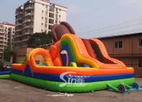 China 9x9m Outdoor Inflatable Lion Jungle Kids Fun Park with Slide Commercial Grade for sale