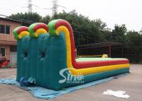 China 10m long double lane kids N adults inflatable bungee run for interaction games for sale