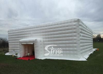 China 15x15m Outdoor Inflatable Cube Tent with 2 Doors for Party Events Commercial Use for sale