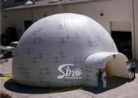 China 10m Diameter Triple Layer White Inflatable Dome Tent with Large Entrance for Commercial Use for sale