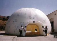 China 10m Diameter Triple Layer White Inflatable Dome Tent with Large Entrance for Commercial Use for sale