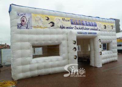 China Multifunctional Inflatable white Cube Tent with windows For outdoor Exhibition for sale