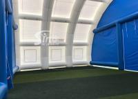 China 15m x 15m Inflatable Wedding Party Tent White Blue Airtight PVC Coated Nylon CE Certified for sale