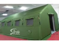 China Mobile Emergency Isolation Rescue Army Green Inflatable Military Tent 12x7m Outdoor Equipment for sale