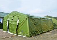 China Mobile Emergency Isolation Rescue Army Green Inflatable Military Tent 12x7m Outdoor Equipment for sale