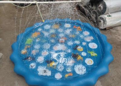 China Inflatable Kiddie Pool 68 Inch Diameter with Splash Sprinkler System for Baby Backyard Entertainment for sale