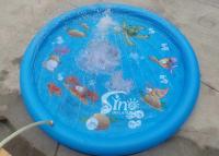 China Inflatable Kiddie Pool 68 Inch Diameter with Splash Sprinkler System for Baby Backyard Entertainment for sale
