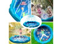 China 60 Inch Backyard Inflatable Sprinkler Wading Pool for Kids Water Play Swimming for sale