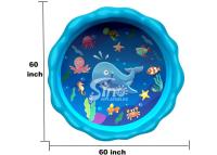 China 60 Inch Backyard Inflatable Sprinkler Wading Pool for Kids Water Play Swimming for sale