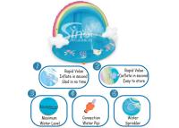 China Outdoor Rainbow Inflatable Splash Pool With Canopy For Kiddie Water Play Mat Toy for sale