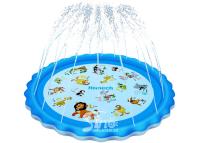 China 68'' Backyard Splash Pad Educational Inflatable Kiddie Pool With Sprinkler For Babies And Toddlers for sale