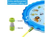 China 68'' Backyard Splash Pad Educational Inflatable Kiddie Pool With Sprinkler For Babies And Toddlers for sale