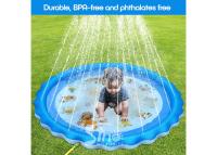 China 68'' Backyard Splash Pad Educational Inflatable Kiddie Pool With Sprinkler For Babies And Toddlers for sale