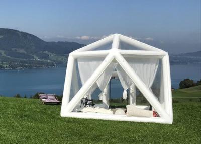 China Clear PVC Inflatable Camping Tent 5.0x4.5m with Airtight Frame for Family Outdoor Tours for sale
