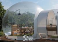 China Outdoor 5m Clear Top Inflatable Bubble Camping Tent with Steel Frame Capsule Tunnel for Glamping for sale