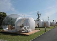 China Outdoor 5m Clear Top Inflatable Bubble Camping Tent with Steel Frame Capsule Tunnel for Glamping for sale
