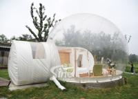 China Outdoor Clear Top Inflatable Bubble Hotel 5m Dome with 2.5m Capsule Tunnel for Glamping for sale
