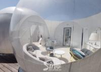 China Custom 3 Room Inflatable Bubble Tent Hotel 5m Bedroom 4m Washroom Steel Tunnel for sale