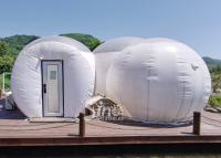 China Custom 3 Room Inflatable Bubble Tent Hotel 5m Bedroom 4m Washroom Steel Tunnel for sale