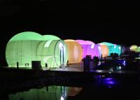 China Custom 3 Room Inflatable Bubble Tent Hotel 5m Bedroom 4m Washroom Steel Tunnel for sale